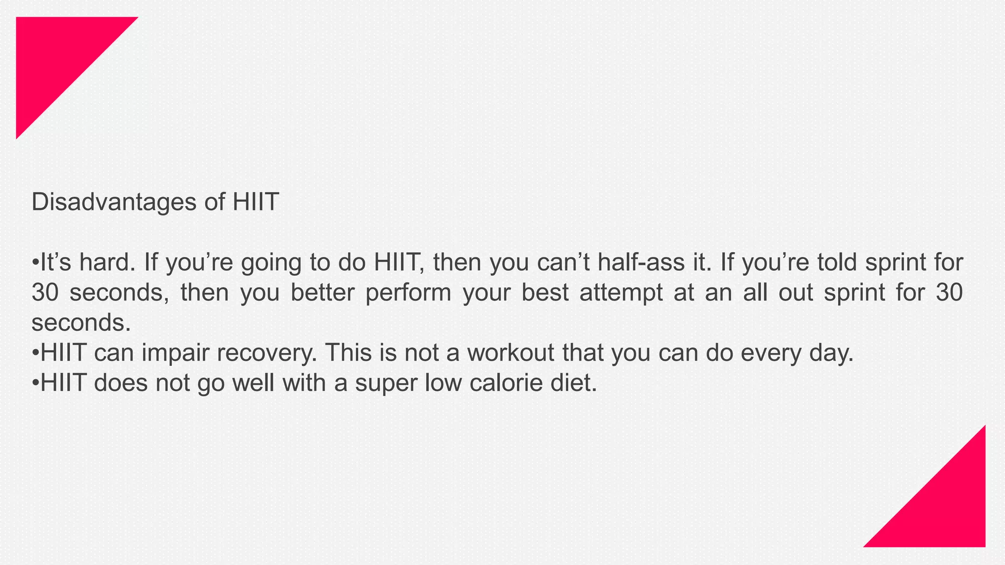HIGH INTENSITY INTERVAL TRAINING (HIIT) | PPTX