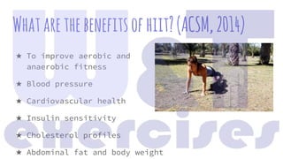 Hiit exercises level i | PPTX