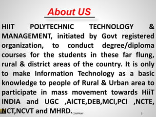 HiiT POLYTECHNIC COLLEGE | PPTX