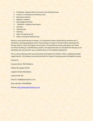 Hijama cupping therapy | PDF