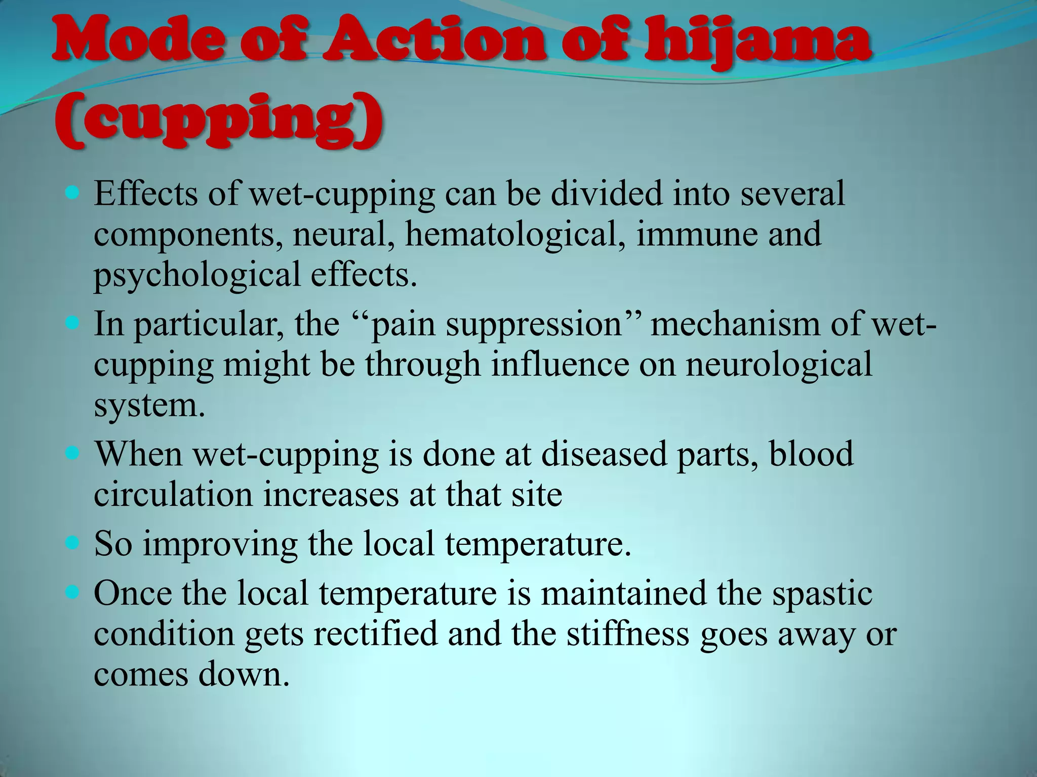Hijama (cupping) therapy - an overview by DR MOHD SHAHID (MD) | PPTX