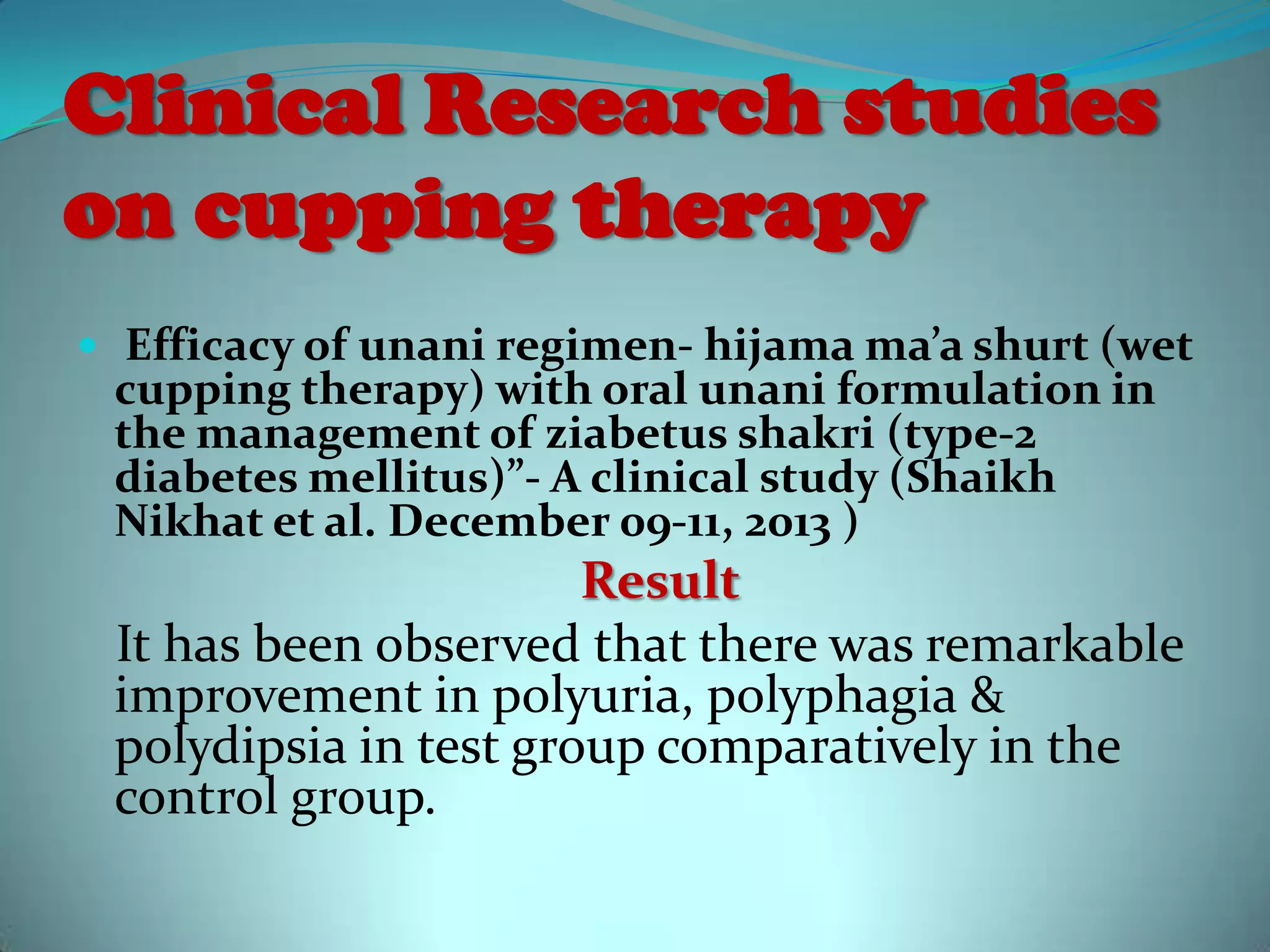 Hijama (cupping) therapy - an overview by DR MOHD SHAHID (MD) | PPTX
