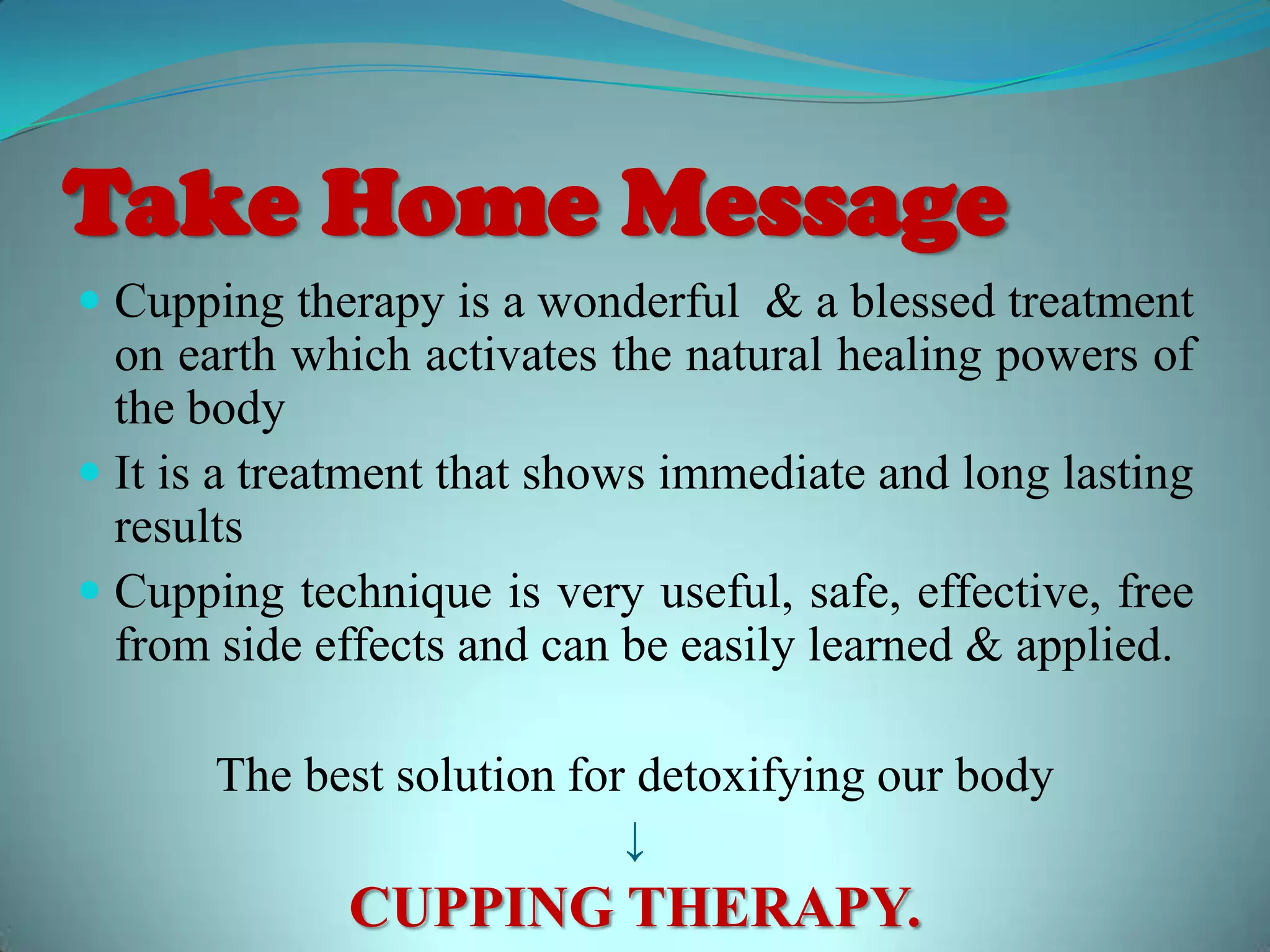 Hijama (cupping) therapy - an overview by DR MOHD SHAHID (MD) | PPTX