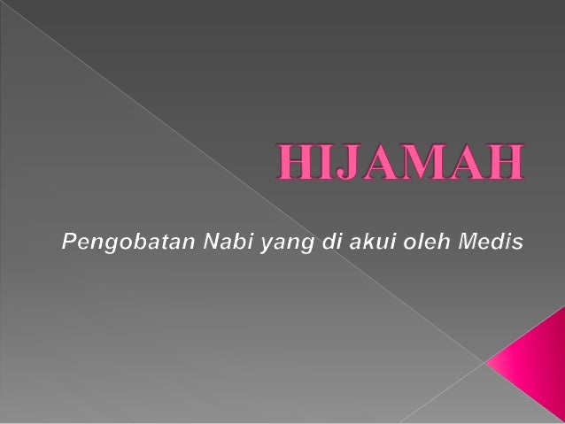 Hijamah diakui secara medis