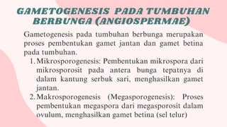 Materi Gametogenesis : Proses Pembentukan sel telur pada perempuan | PDF