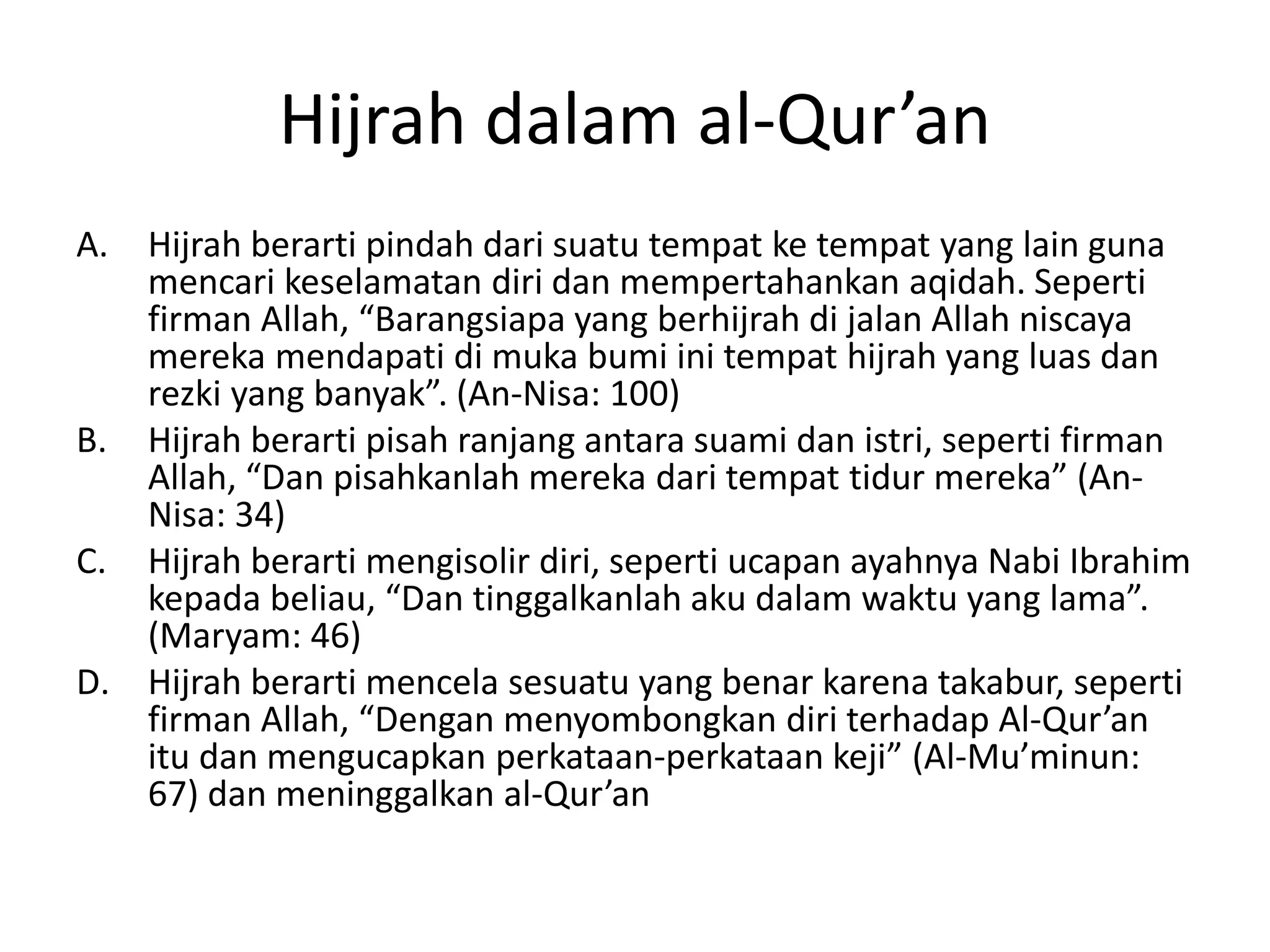 Makna Hijrah dan Fungsinya dalam Dunia Modern | PPTX