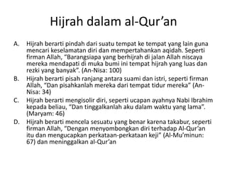 Makna Hijrah dan Fungsinya dalam Dunia Modern | PPTX
