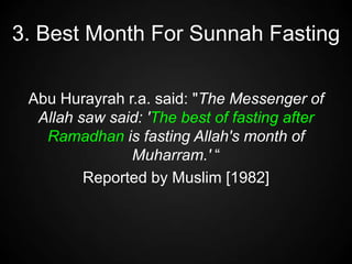 Hijri Calendar, Virtues of Muharram and 'Ashura' Fasting | PPTX