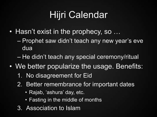 Hijri Calendar, Virtues of Muharram and 'Ashura' Fasting | PPT