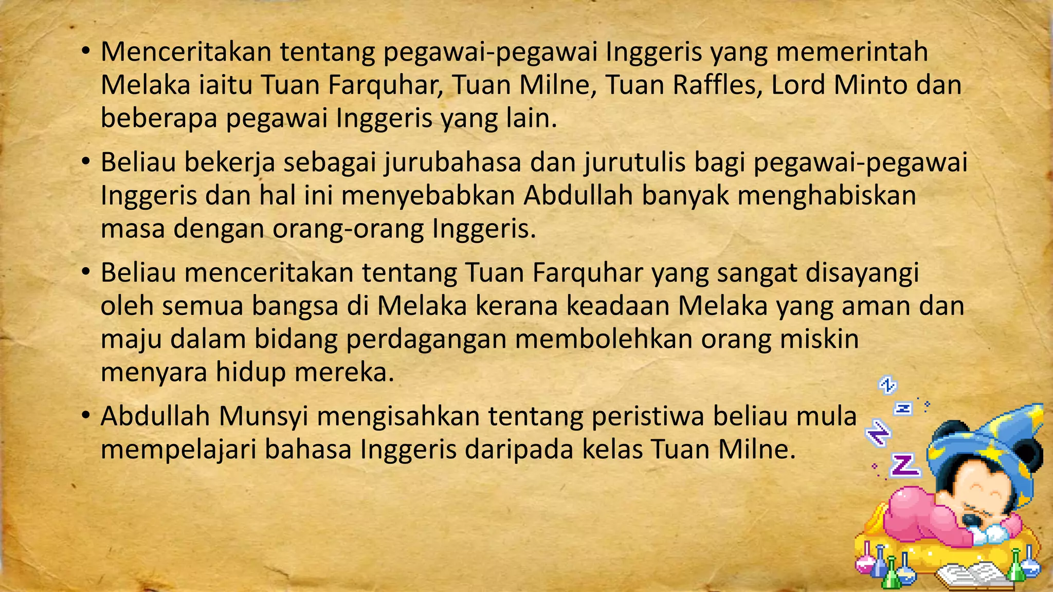 Hikayat abdullah ( Biodata penulis dan sinopsis keseluruhan ) | PPT
