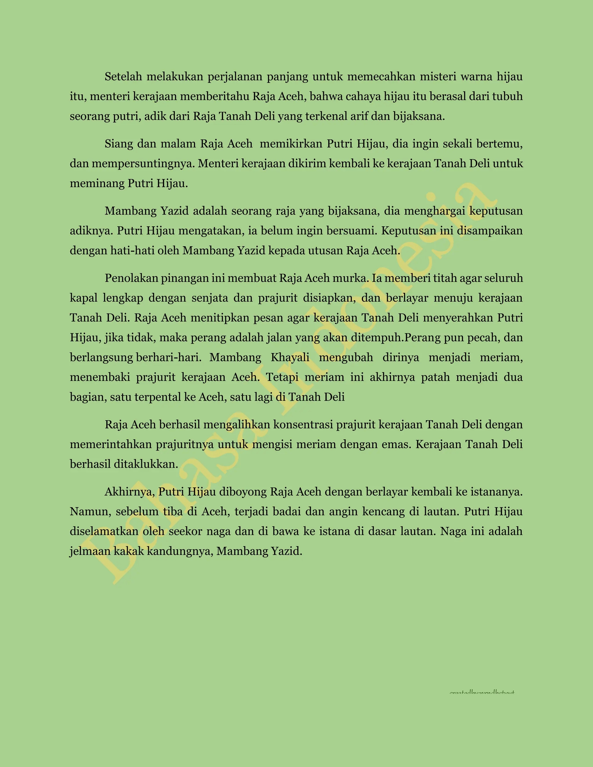 Hikayat putri hijau.docx