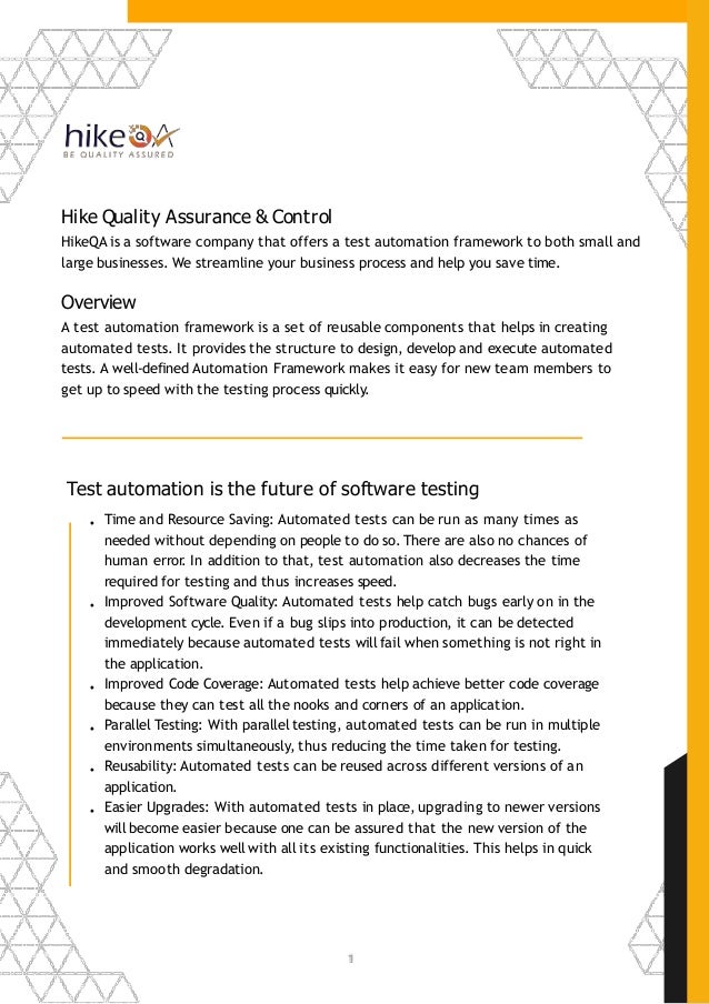 Hike Qa Test Automation Framework Pdf