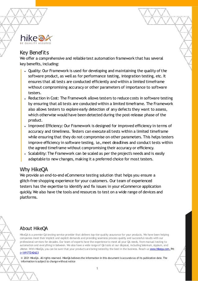 Hike Qa Test Automation Framework Pdf