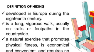 hiking.pptx for grade 12 student health optimizing physical education ...