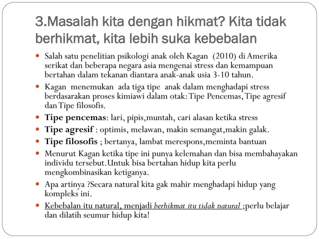 Hikmat dan kehidupan sehari hari | PPTX