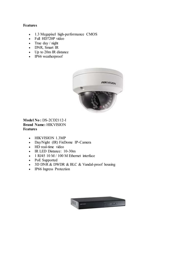 Hikvision cctv camera & dvr and features | DOCX | Cameras and ...