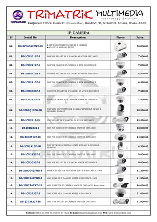 Hikvision price list Bangladesh | PDF