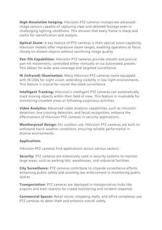 Hikvision PTZ Camera Blog | Guide By Esentia | PDF