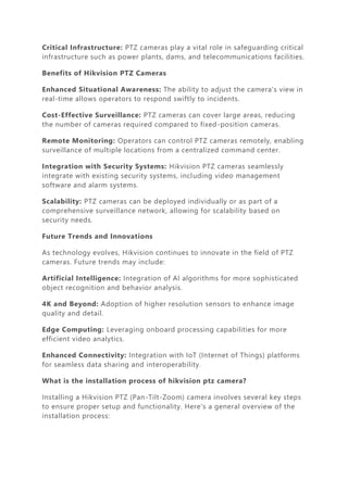 Hikvision PTZ Camera Blog | Guide By Esentia | PDF