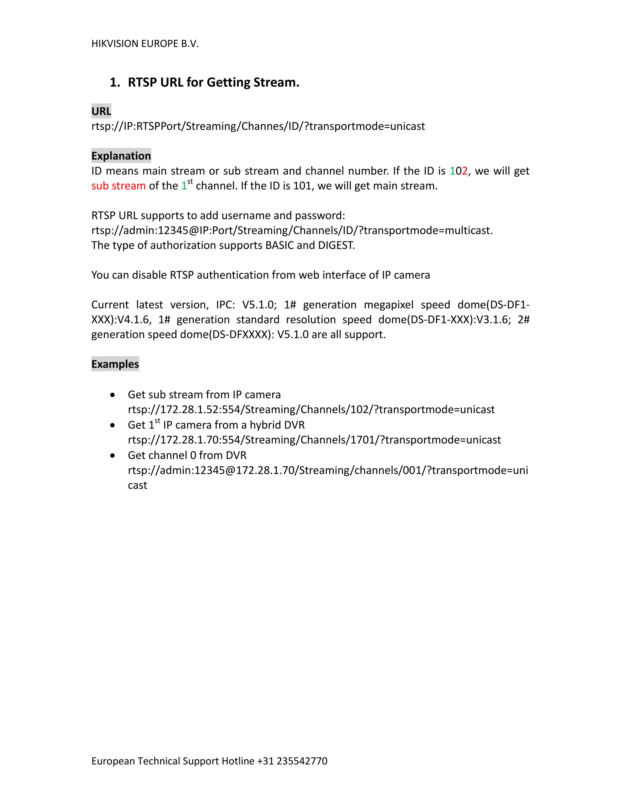 Hikvision rtsp url streaming tutorial manual | PDF | Internet | Computing