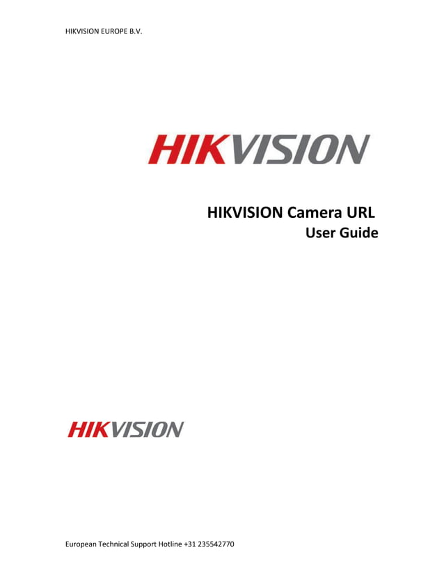 Hikvision rtsp url streaming tutorial manual | PDF | Internet | Computing