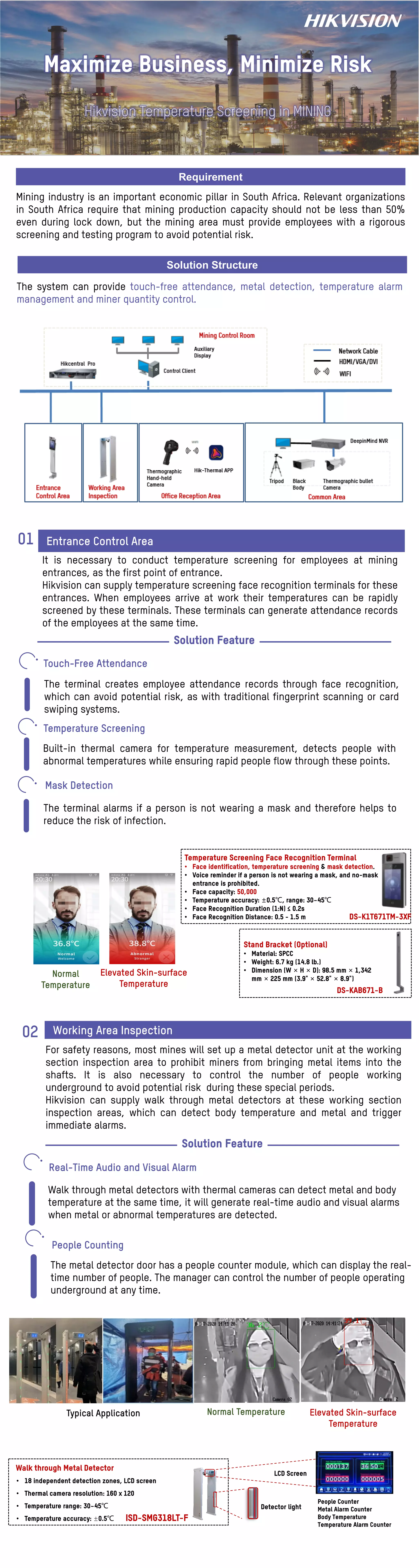 Hikvision temperature screening solution in mining | PDF