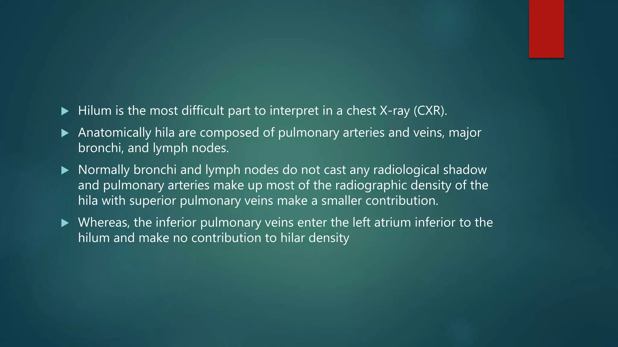 Hilar enlargement radiology | PPTX