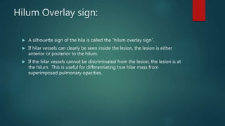 Hilar enlargement radiology | PPTX