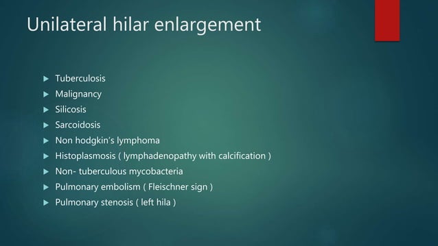 Hilar enlargement radiology | PPTX | Lung and Respiratory Health ...