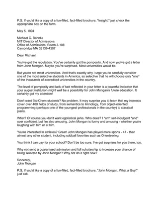 Hilarious Response To Mit Letter | DOC