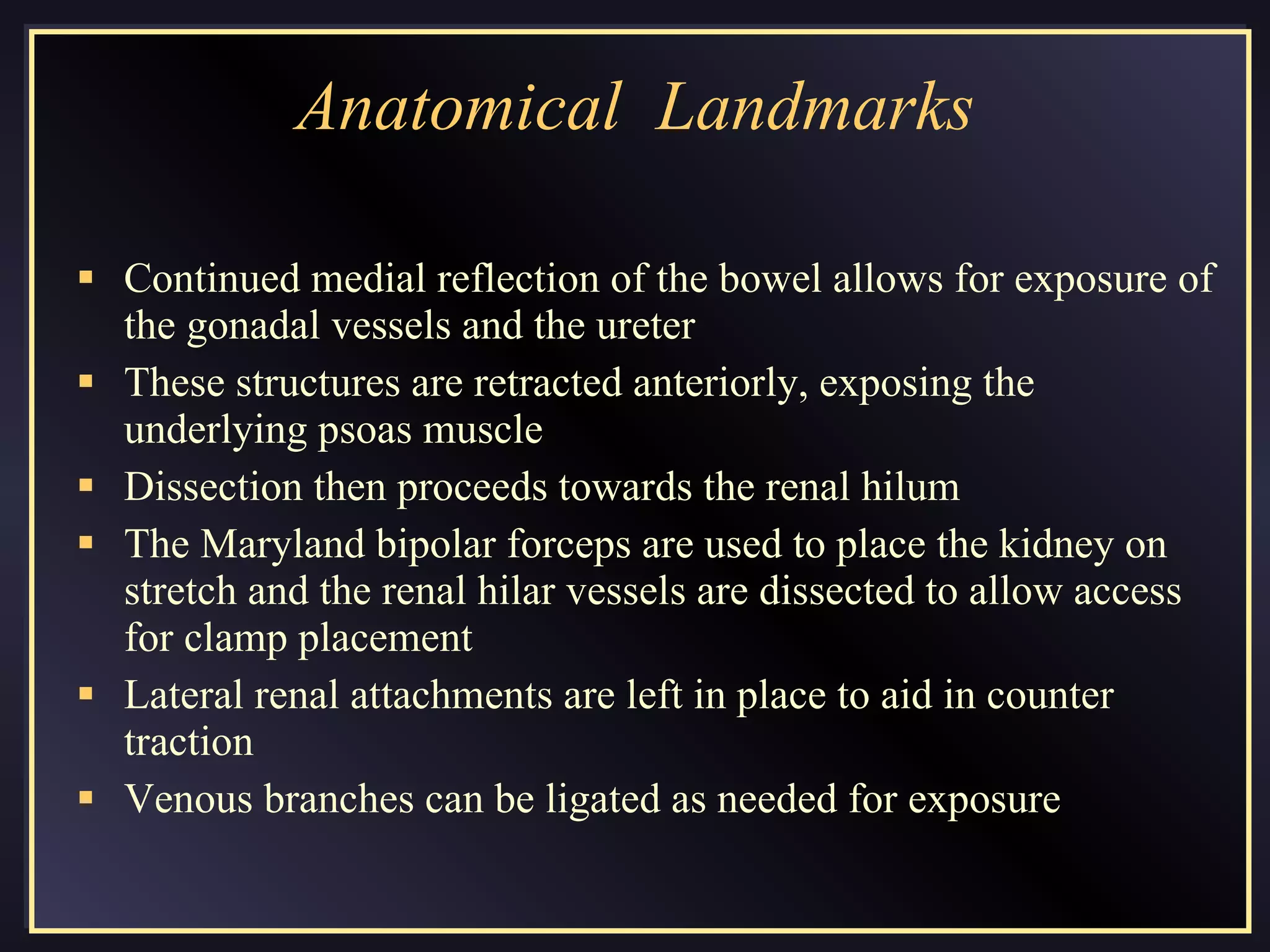 Laparoscopic Partial Nephrectomy of Hilar Tumors with Cold Ischemia | PPT