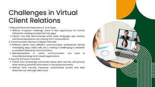 Client Relations in a Virtual World – Maintaining Trust and ...