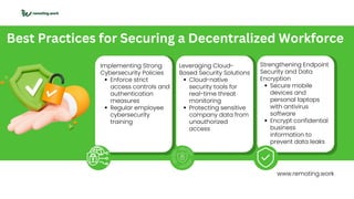 Remote Work Trends – Protecting Data in a Decentralized World | PDF