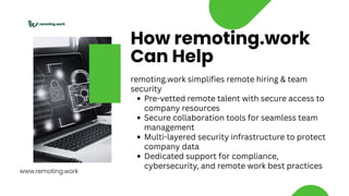 Remote Work Trends – Protecting Data in a Decentralized World | PDF