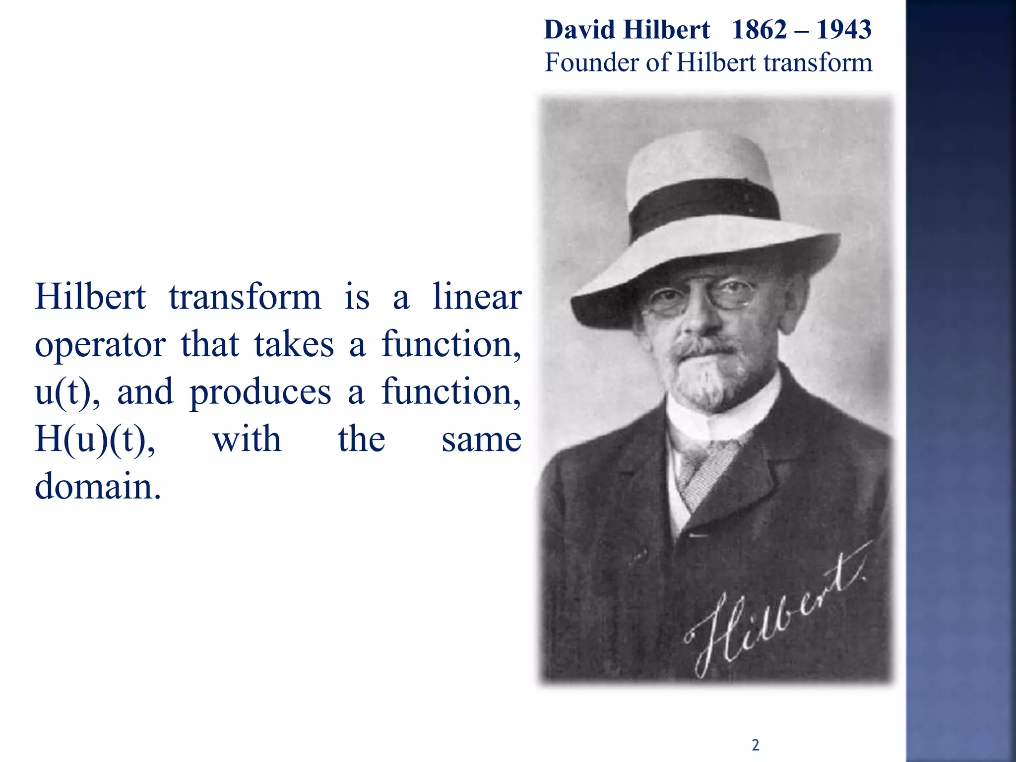 Hilbart Transform | PPTX