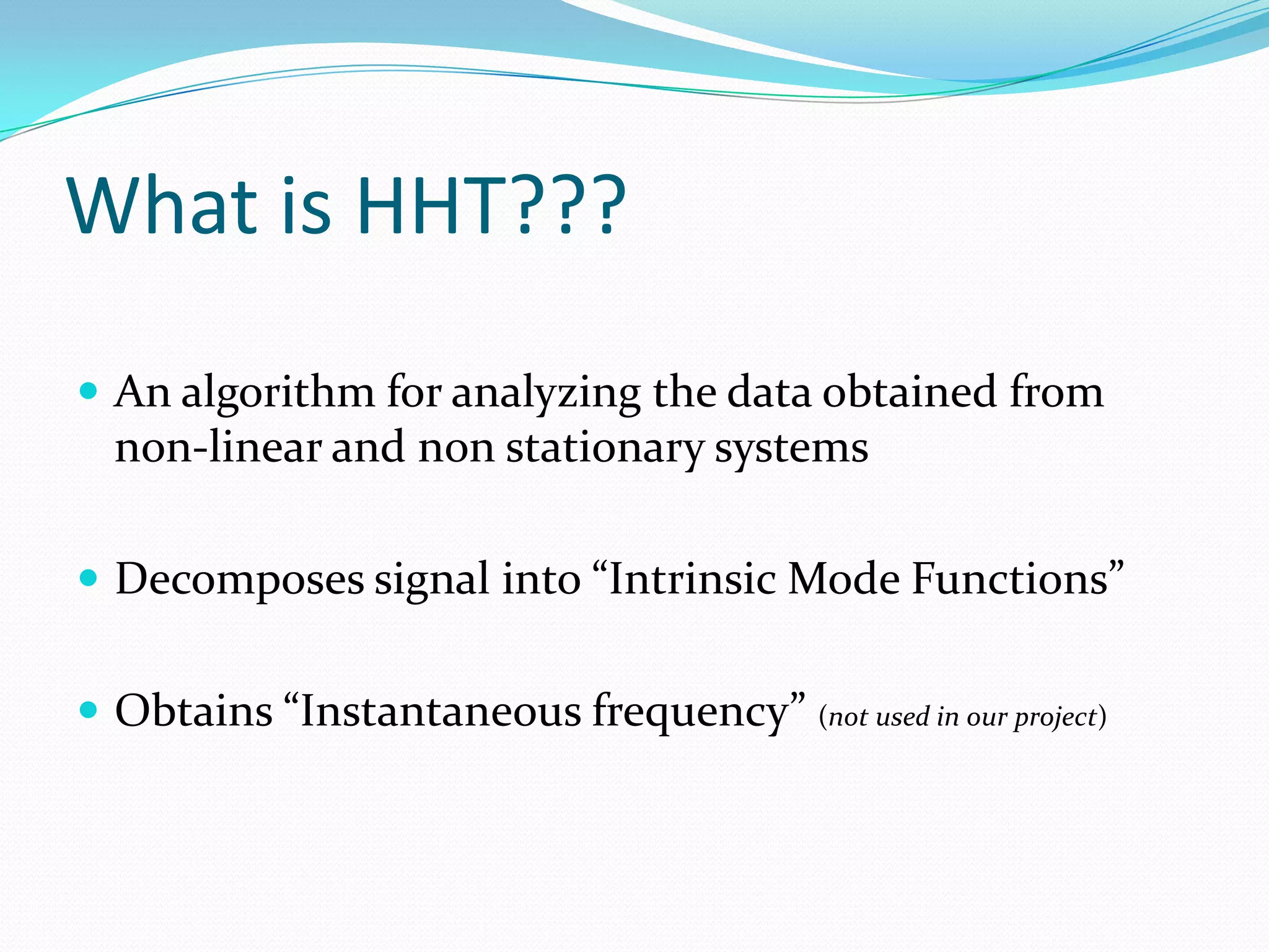Hilbert huang transform(hht) | PPT Hilbert huang transform(hht) | PPT