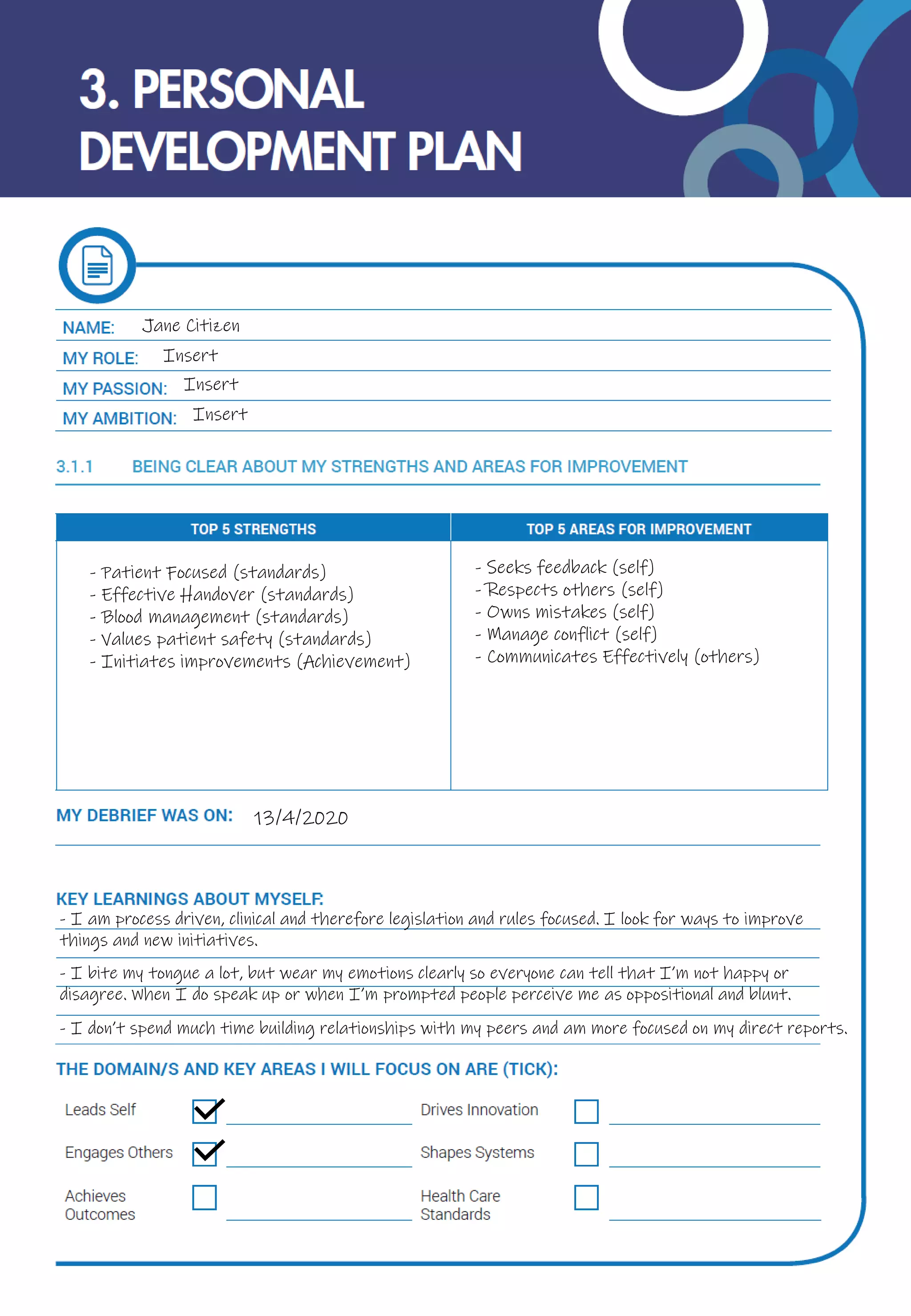 Hilca360 sample personal development plan | PDF