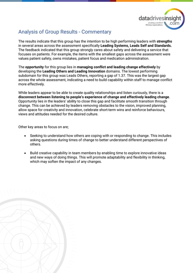 HILCA 360 sample aggregate report NHS | PDF