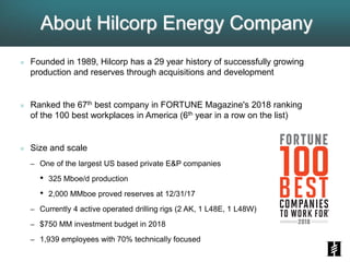 Hilcorp Corporate Overview May 2018 | PDF