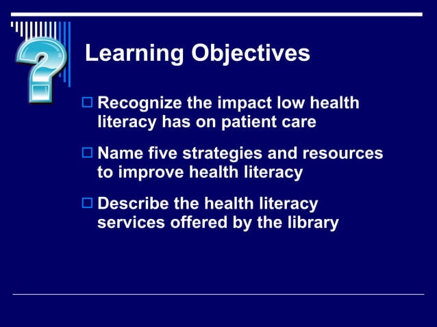 Health Information Literacy | PPT