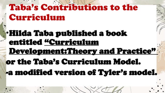 HILDA-TABA-MODEL powerpoint presentation | PPTX | Professional School ...