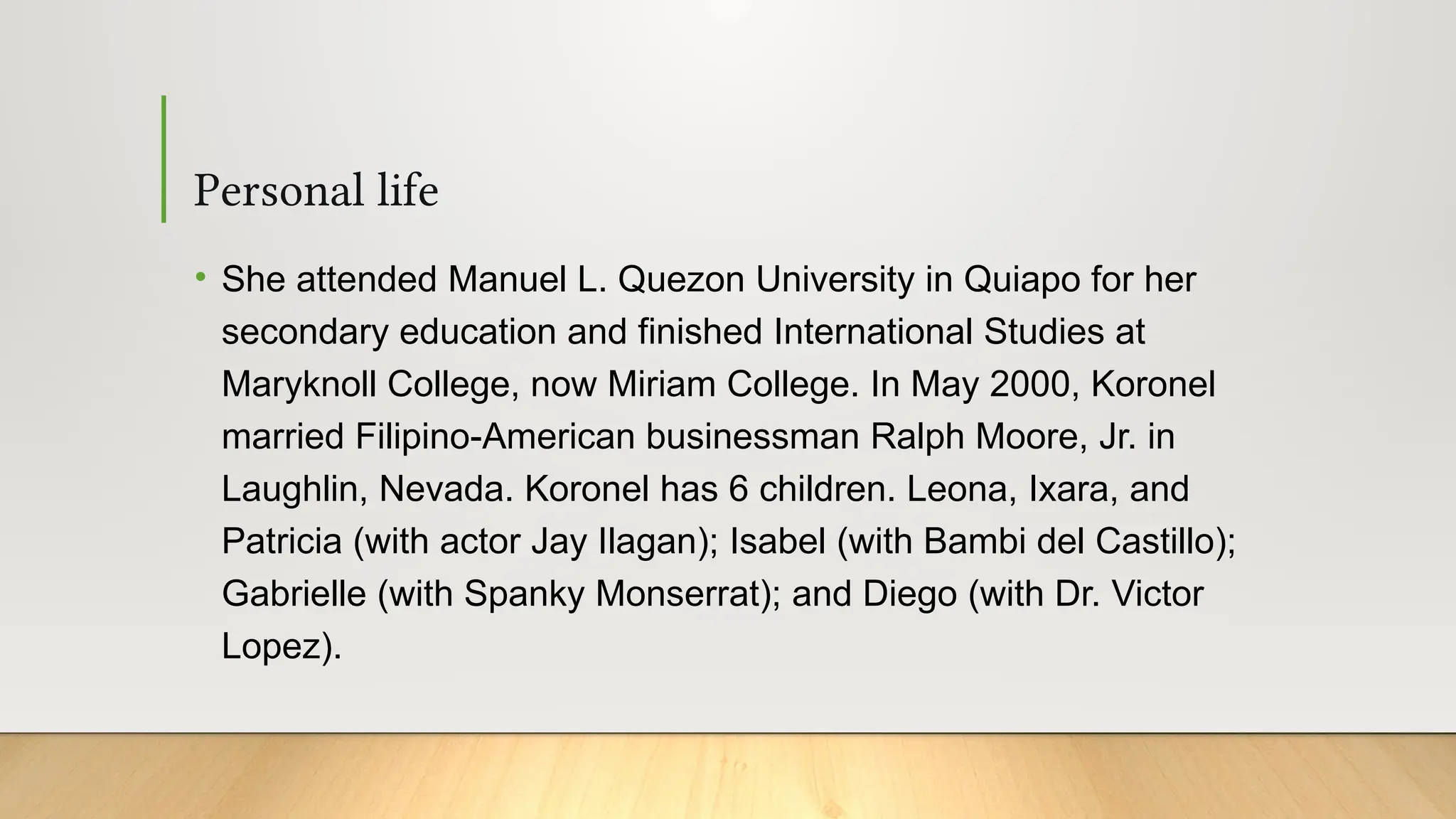 Hilda Koronel Biography, Early Life.pptx