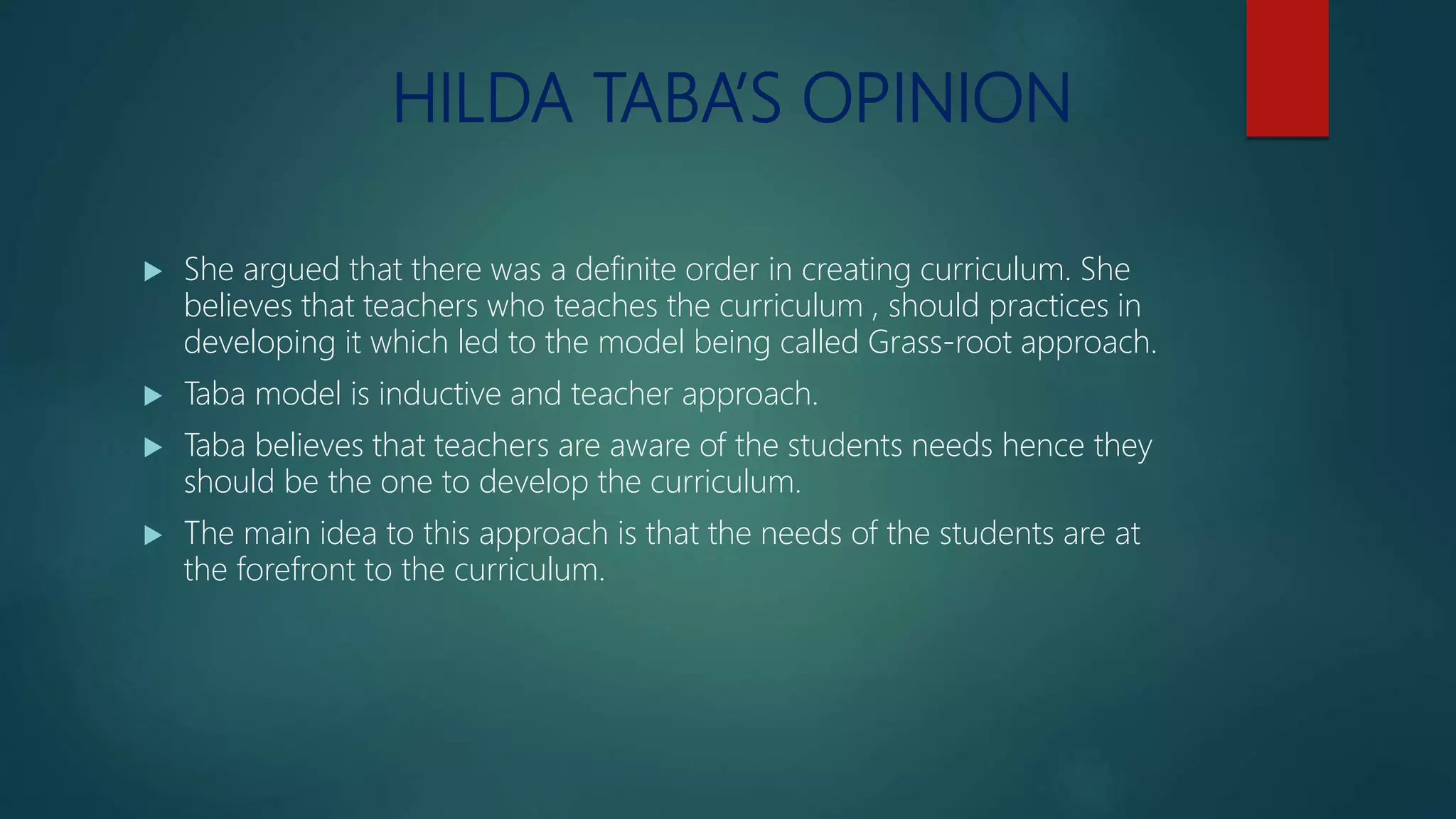 Hilda taba model | PPTX