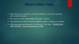 Hilda taba model | PPTX