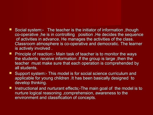 Hilda taba’s inductive thinking model | PPT | Science