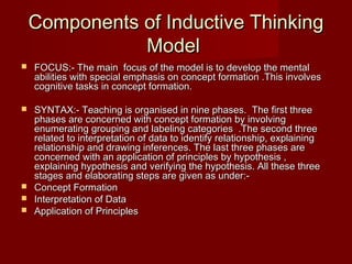 Hilda taba’s inductive thinking model | PPT