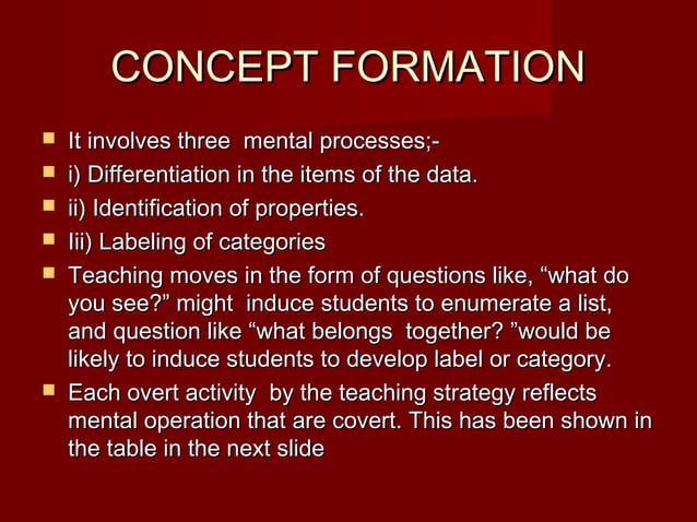 Hilda taba’s inductive thinking model | PPT | Science