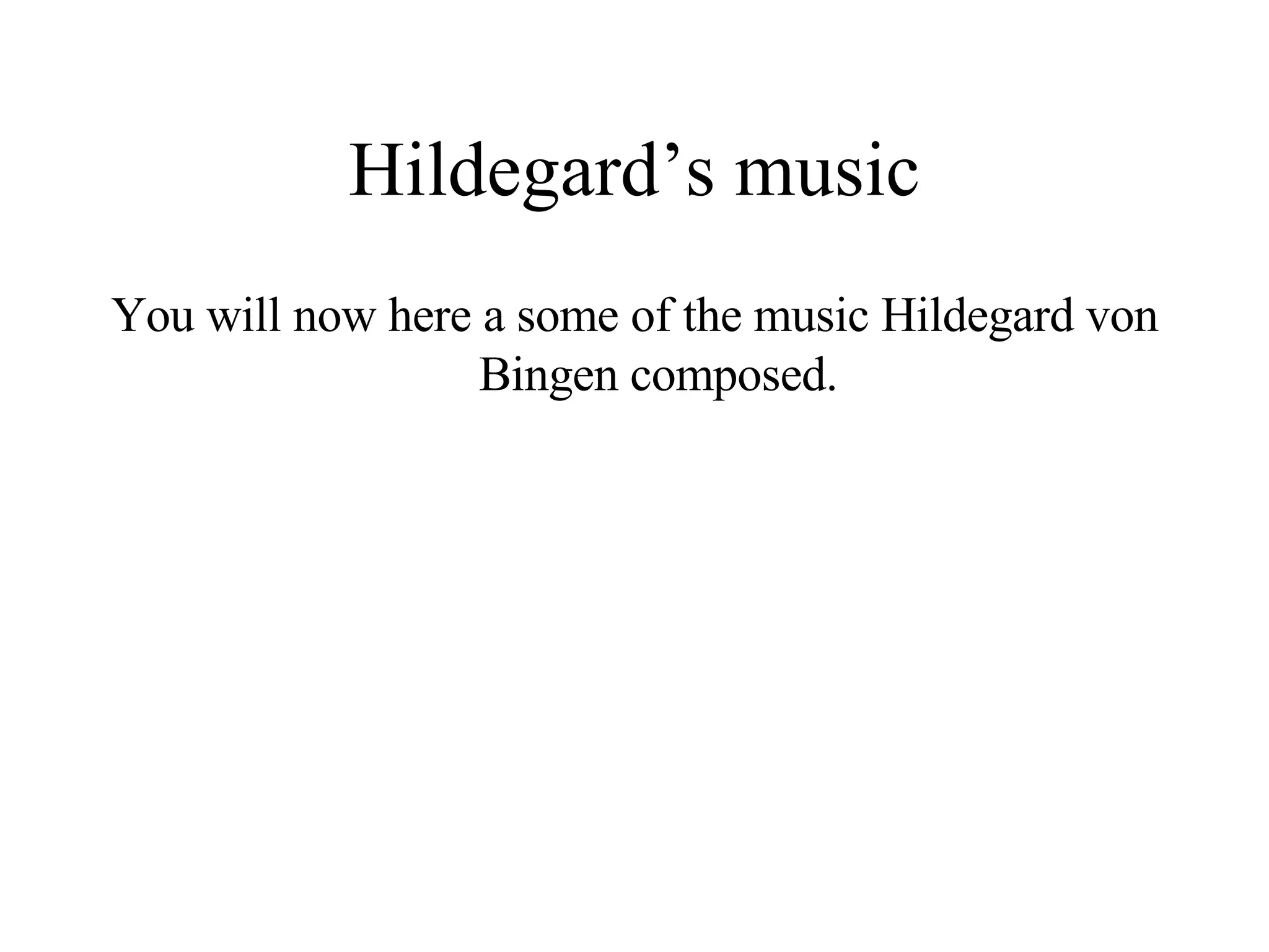 Hildegard Von Bingen | PPT