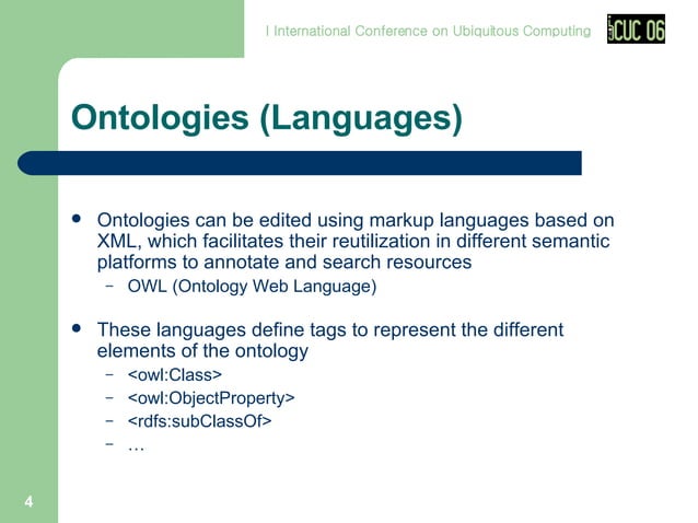 Ontologies in Ubiquitous Computing | PPT