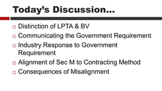 Pricing to Win: Lowest-Priced Technically Acceptable (LPTA) vs Best ...